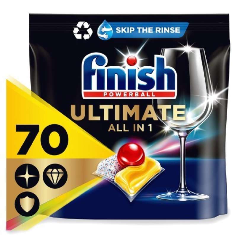 Jual Finish Ultimate Dishwasher Tablets All In One Tabs Capsule ...