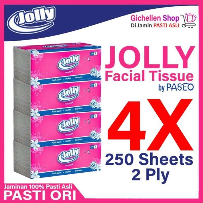 Jual Jolly Facial Tissue 4 Pack 250 Sheet 2 Ply Tisu 250sheet Sheets Di ...