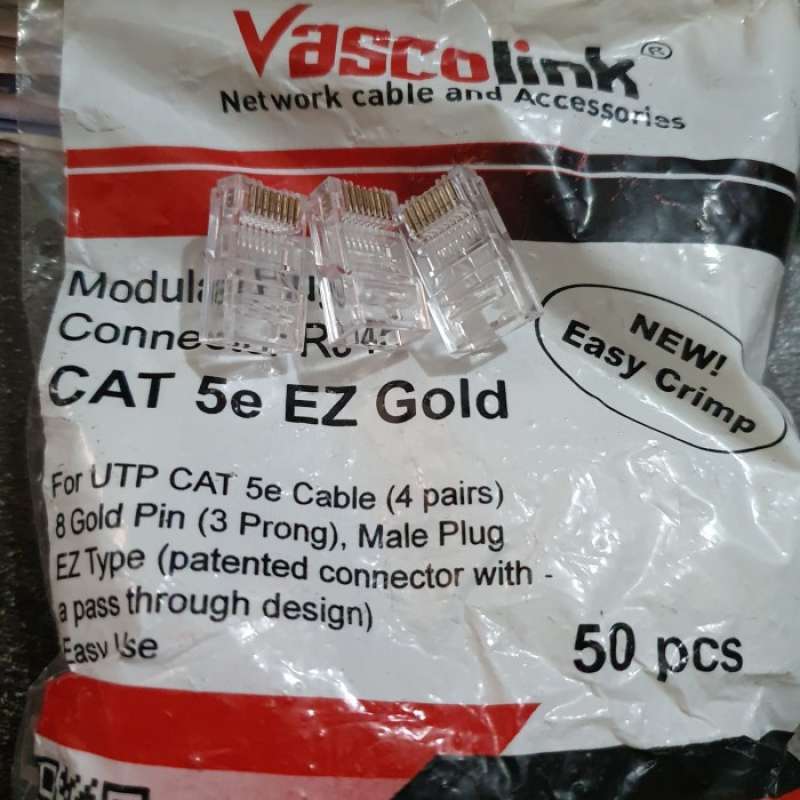 Jual Konektor Rj Connector Rj Easy Crimp Anti Gagal Cat Cat Di