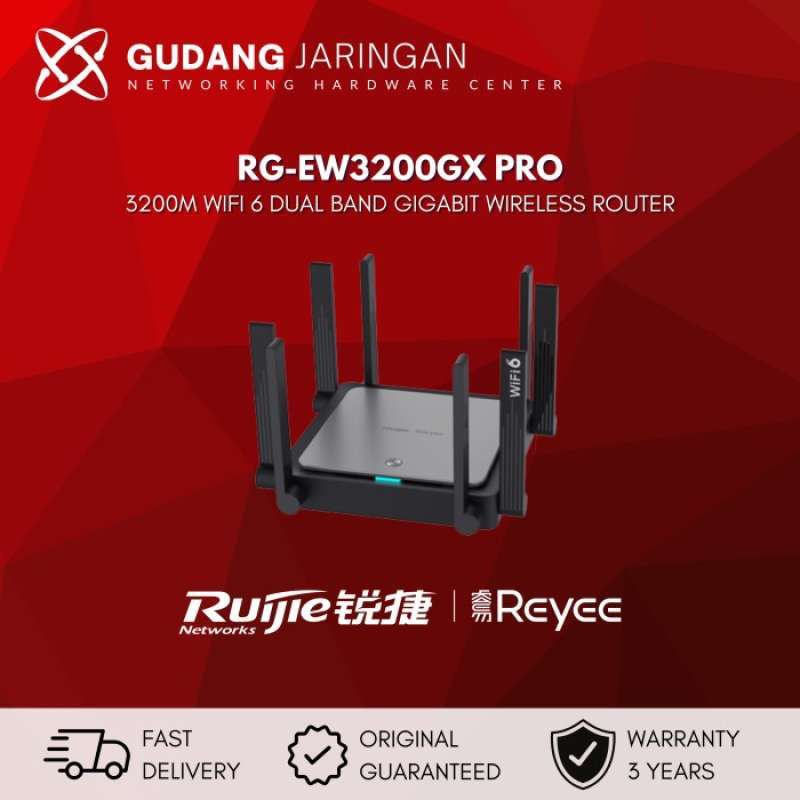 Jual Rg-ew3200gx Pro Ruijie Reyee 3200m Wifi 6 Dual Band Gigabit Router ...