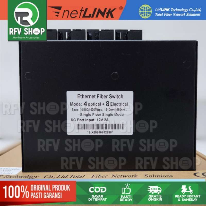 Jual Gigabit Media Converter 4 Fo 8 Lan Fiber Optik Switch Konverter Htb Di Seller Velvet Store ...