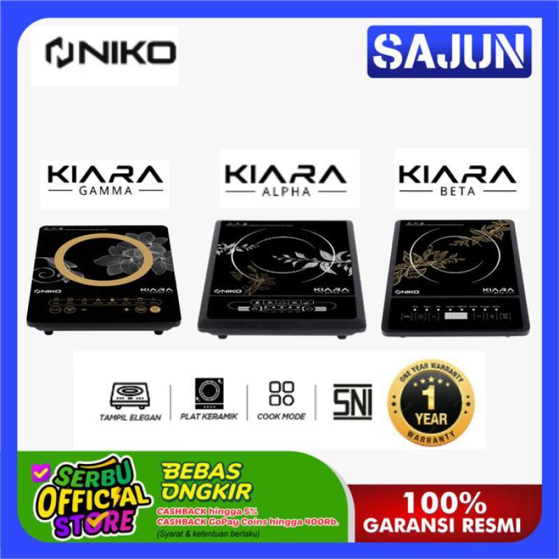 Promo Niko Kiara Alpha / Beta / Gamma Kompor Listrik Induksi Low Watt ...