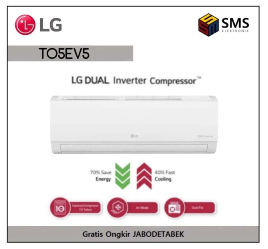 Promo Ac Lg Dual Cool Inverter 1/2 Pk T05ev5 Lg Dual Inverter Diskon 23 ...