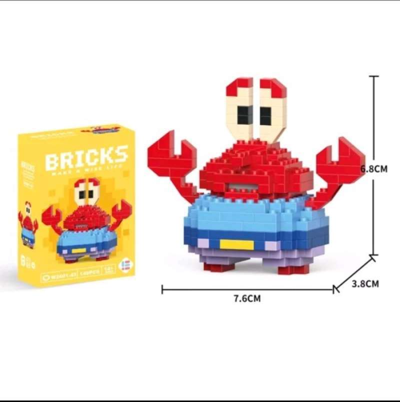 Jual Mainan Lego Mini Susun Balok Brick Lucu Karakter Nano Block 3d ...