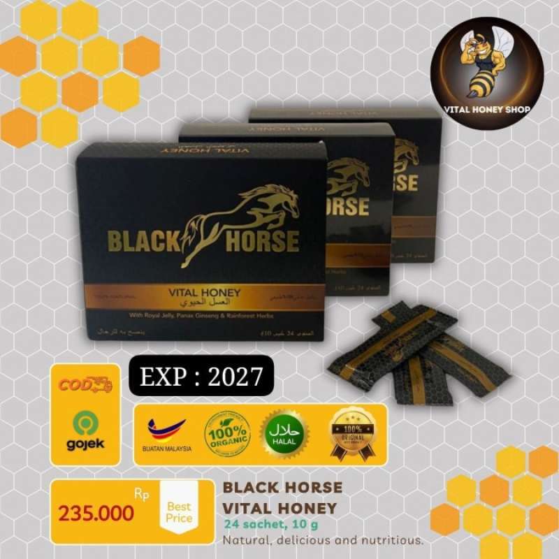 Promo Black Horse Vital Honey 24 Sachet Royal Honey Diskon 33% Di ...
