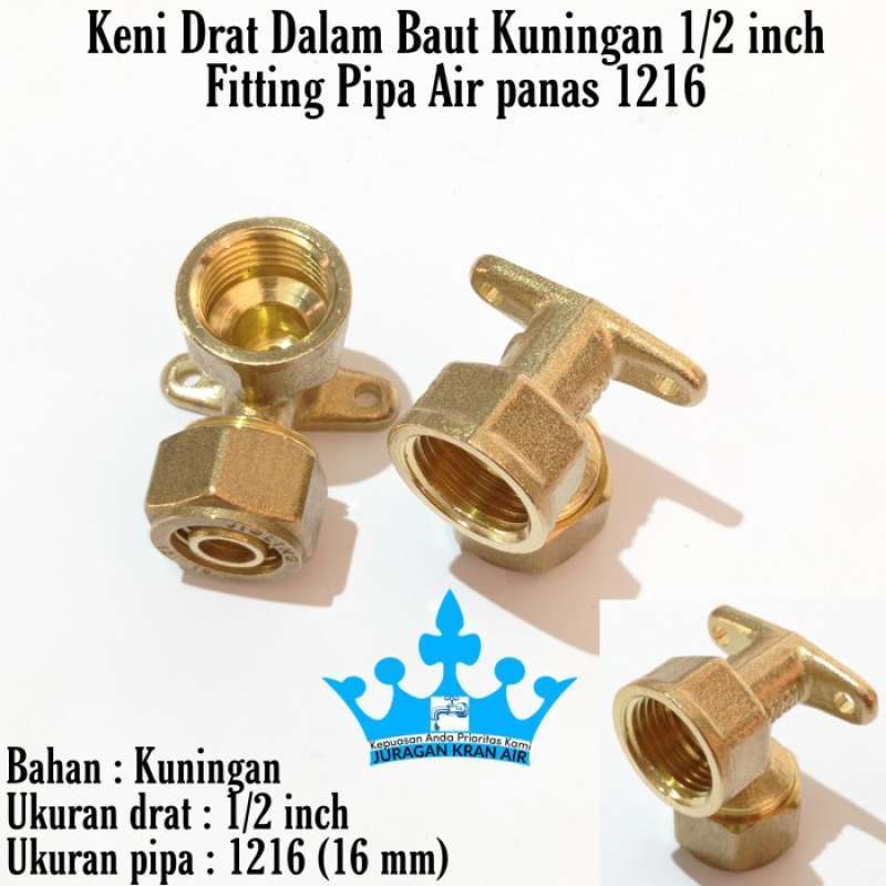 Promo Keni Drat Dalam Baut 1/2 Knee Wall Flange Sambungan Pipa Air Panas Diskon 23% Di Seller My ...