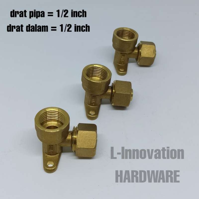 Promo Knee/elbow Drat Dalam Baut/wall Flange 1/2 Inch/fitting Pipa Air Panas Diskon 23% Di ...