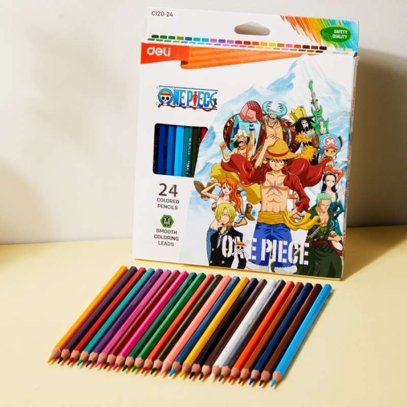 Jual Deli Color Pencil / Pensil Warna Edisi One Piece Pewarnaan Halus ...