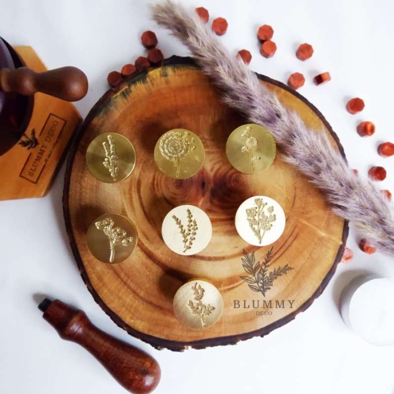 Jual Wax Seal Stamp Flower Segel Surat Vintage Edisi Bunga Kepala ...