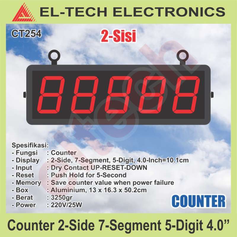 Jual Counter Digital Display Industri Hitung Barang 2 Sisi Side Di ...