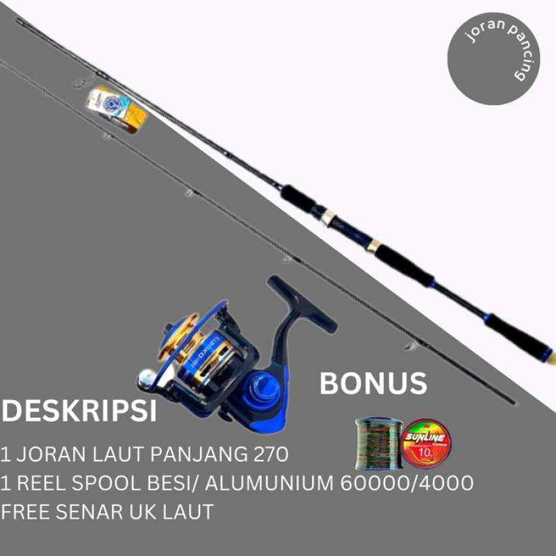 Jual Set Pancing Laut Panjang 270 Bahan Carbon Solid Kuat Hingga 15kg ...