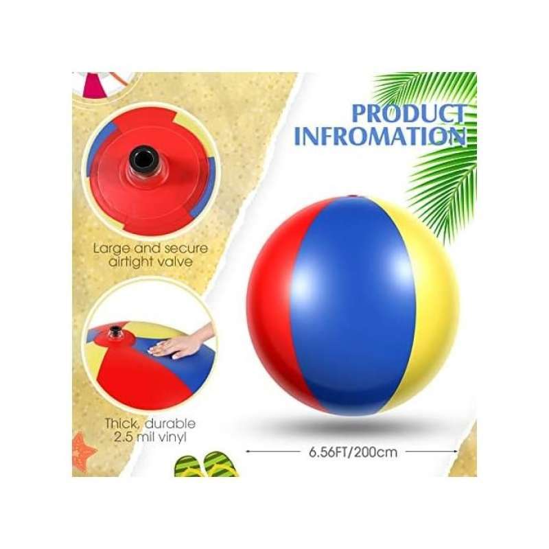 Jual 78 Inch Giant Beach Ball Jumbo Inflatable Balls Oversized Ad Di ...