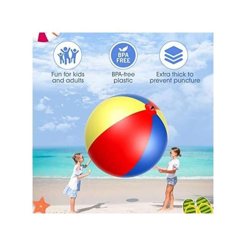 Jual 78 Inch Giant Beach Ball Jumbo Inflatable Balls Oversized Ad Di ...