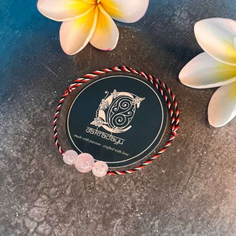Promo Gelang Tridatu Aura Keharmonisan Cinta Dengan Batu Kristal Rose ...