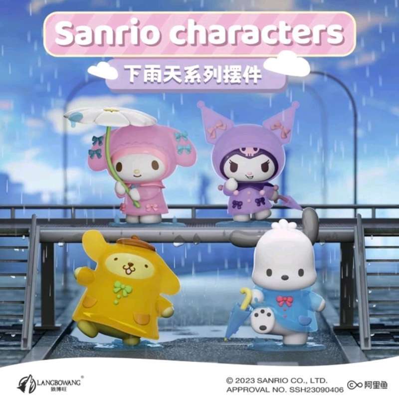 Jual Bisa Pilih Figure Sanrio Raincoat Rainy Day Figur Kuromi My Melody ...