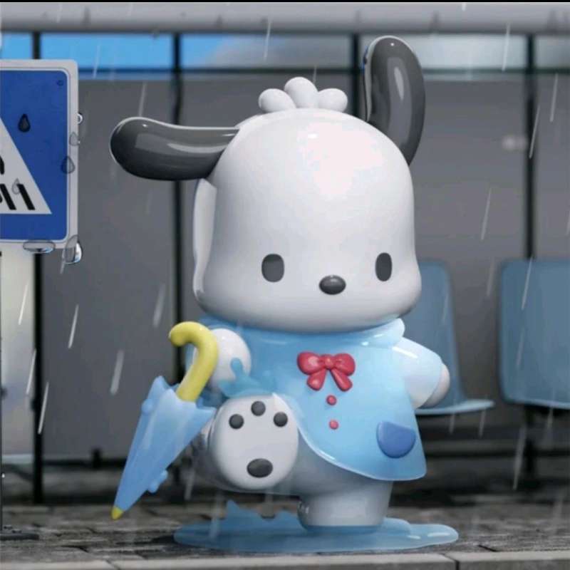 Jual Bisa Pilih Figure Sanrio Raincoat Rainy Day Figur Kuromi My Melody Pochacco Pompompurin Jas ...