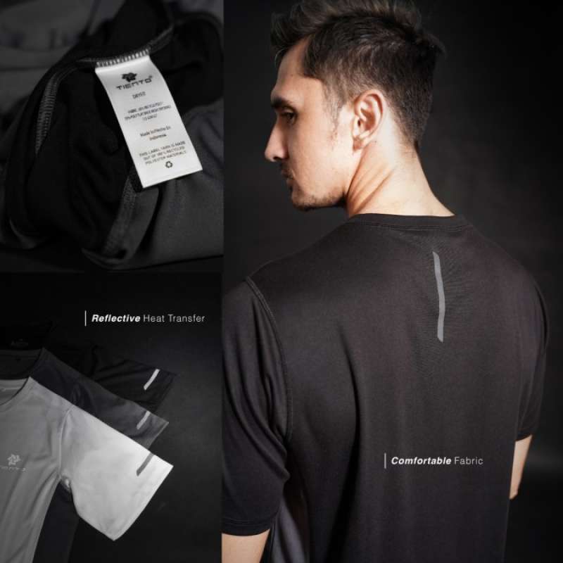 Jual Tiento Kaos Olahraga Lari Baju Running Gym Dry Fit X-lite Pria ...