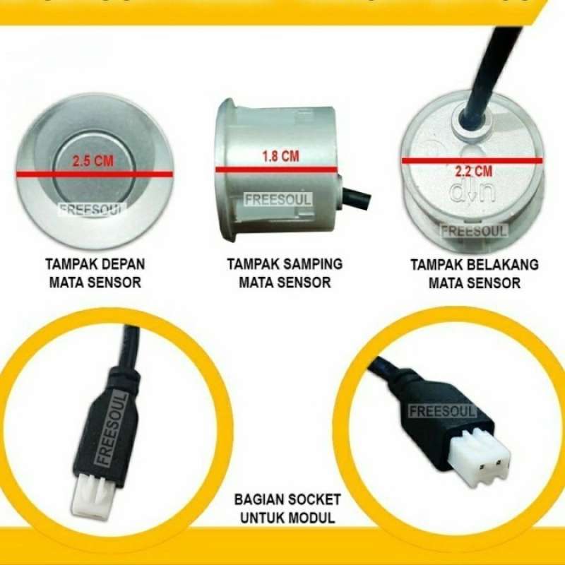 Promo New Sensor Parkir Mundur 4 Mata Bunyi Mobil Alphard Vellfire Nav1 ...