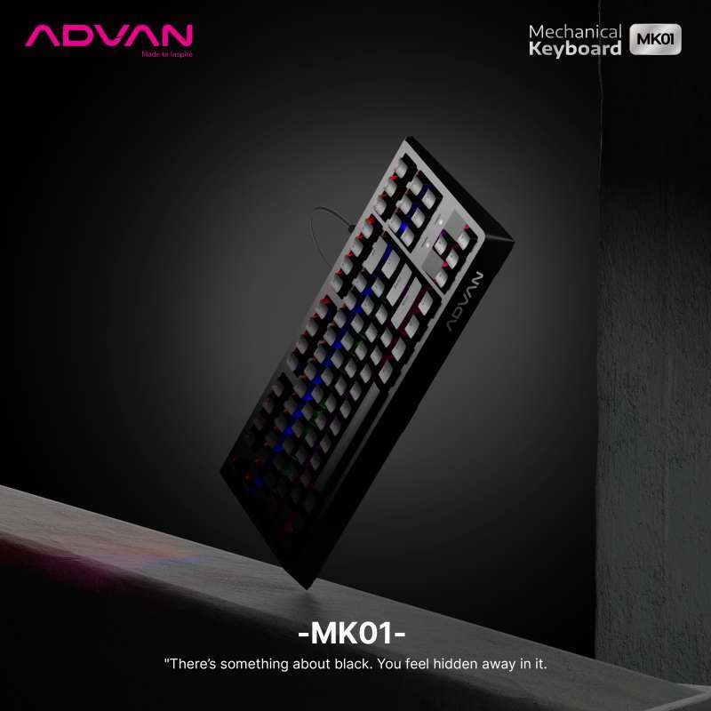 Promo Mechanical Keyboard Advan Mk01 Gaming Keyboard Tkl Rainbow ...