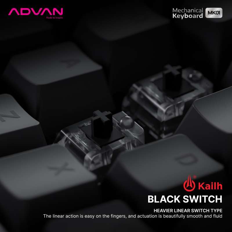 Promo Mechanical Keyboard Advan Mk01 Gaming Keyboard Tkl Rainbow ...