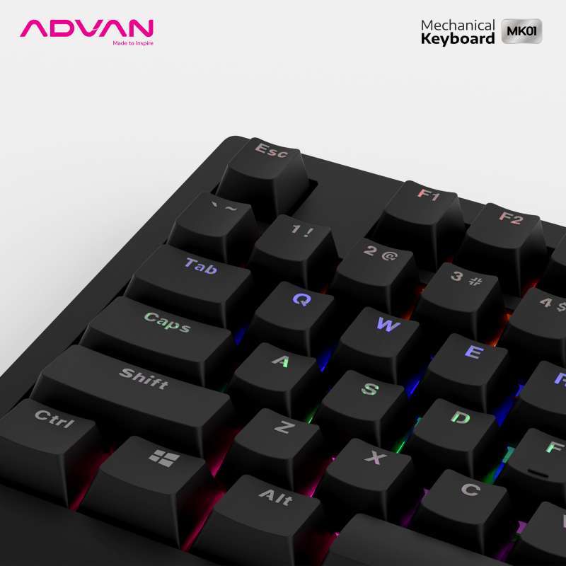 Promo Mechanical Keyboard Advan Mk01 Gaming Keyboard Tkl Rainbow ...