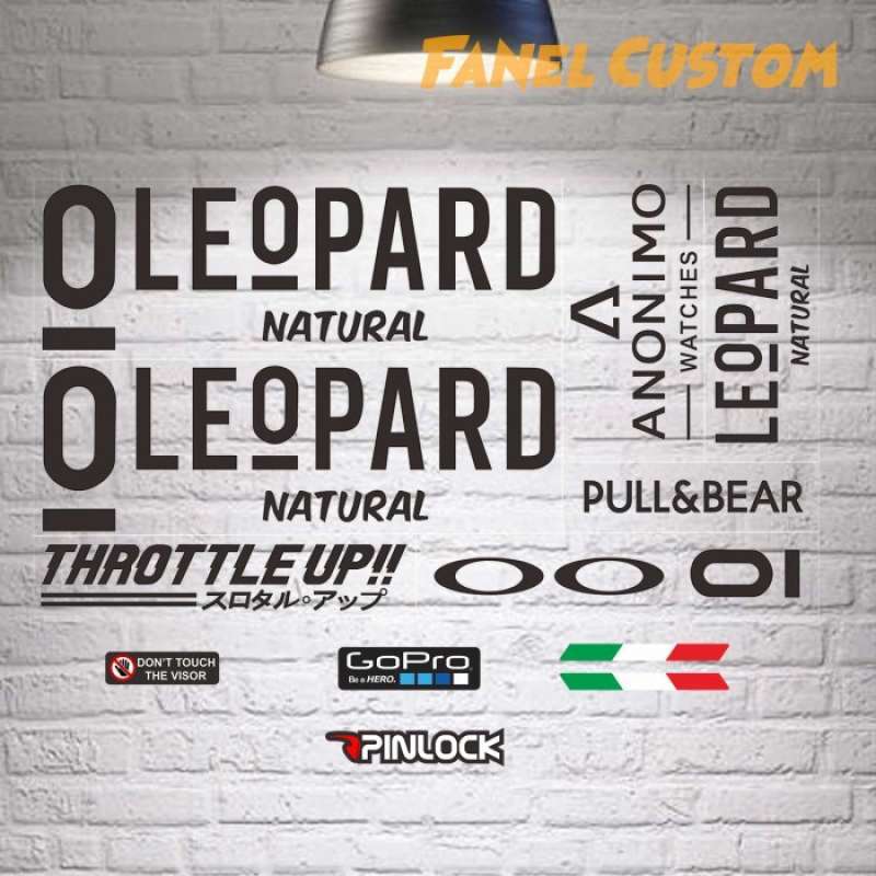 Jual Stiker Helm Leopard Paket Ganteng Rsv Kyt Nhk Dll Cutting Sticker ...