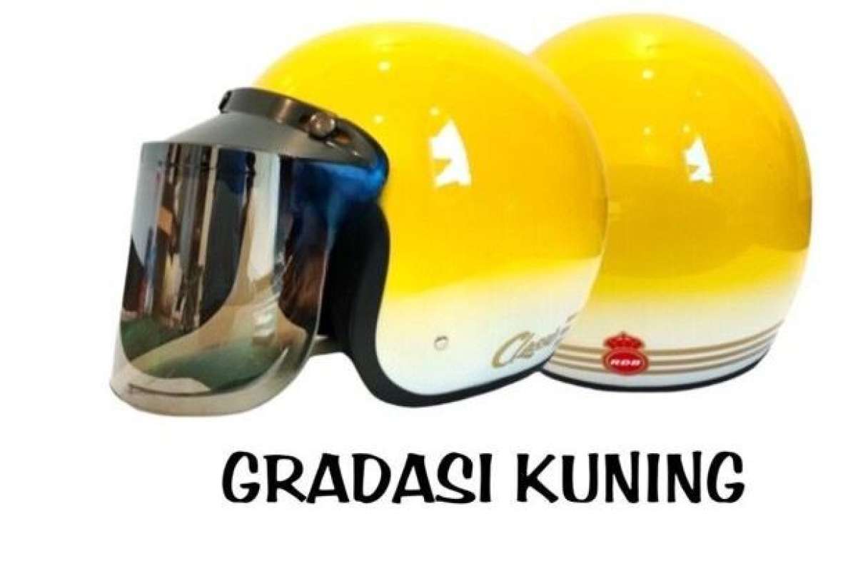Jual Helm Bogo Gradasi Warna Cerah, Terbaru Free Kaca Datar Atau ...