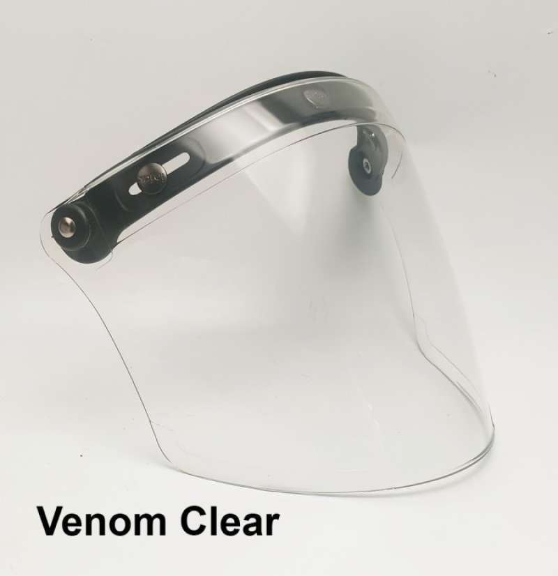 Jual Kaca Helm Retro Model Bogo Flat Datar Merk Snail Bening - Merk ...