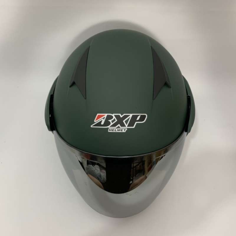 Promo Terbaik Helm Jp13 Polos Hijau Army Doff Solid Half Face Helm ...