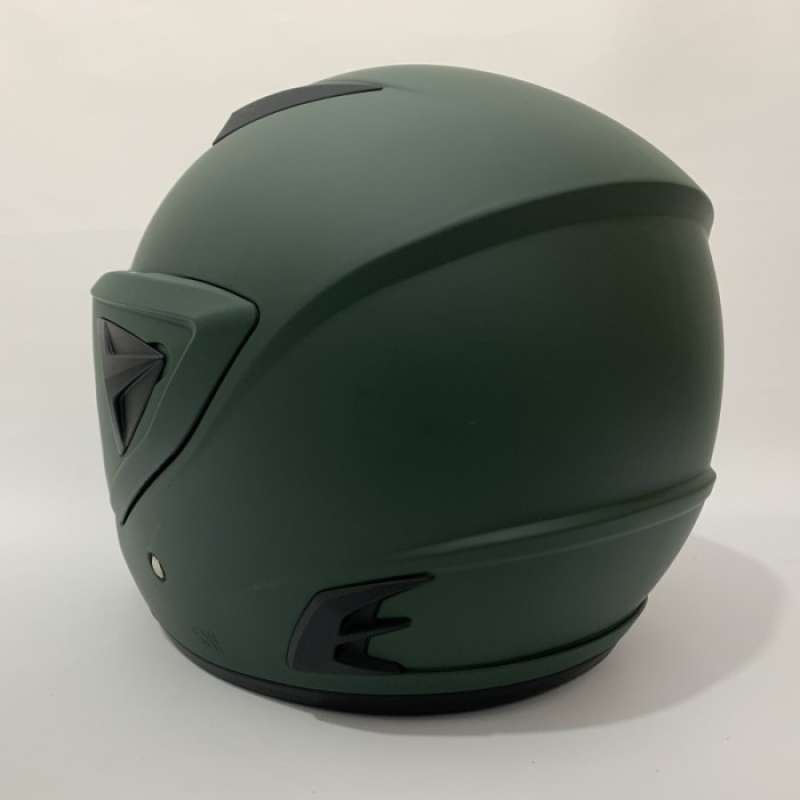 Promo Terbaik Helm Jp13 Polos Hijau Army Doff Solid Half Face Helm ...