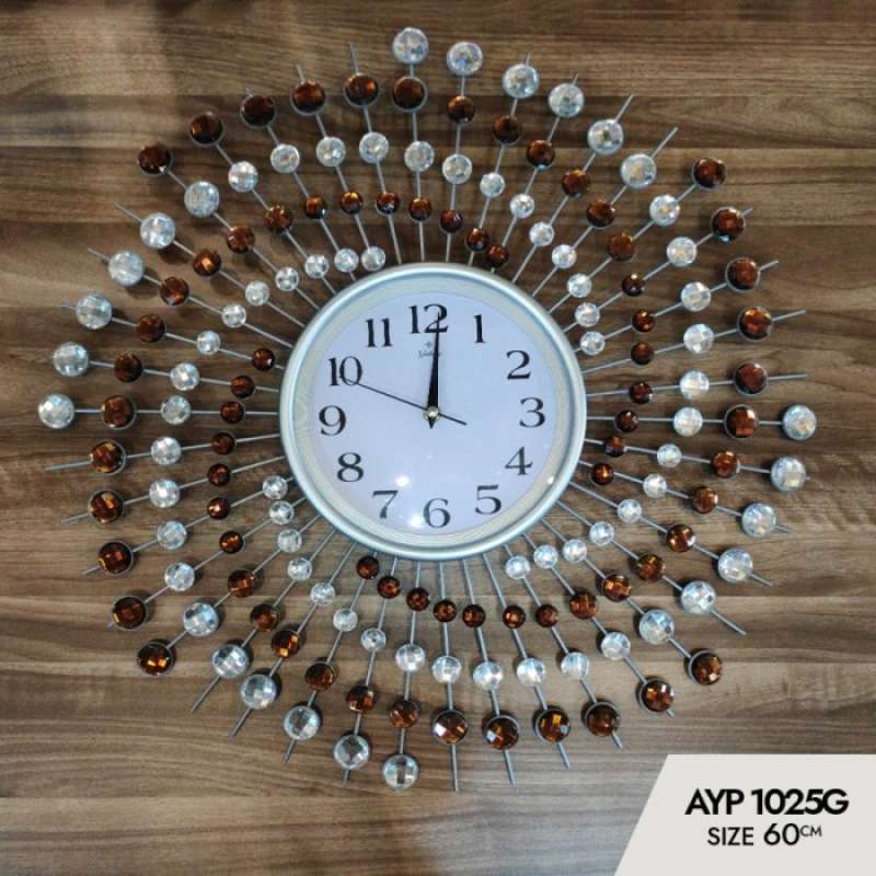 Promo Jam Dinding Art Crystal Ayp- Random Diameter 60cm - Made In Turki ...