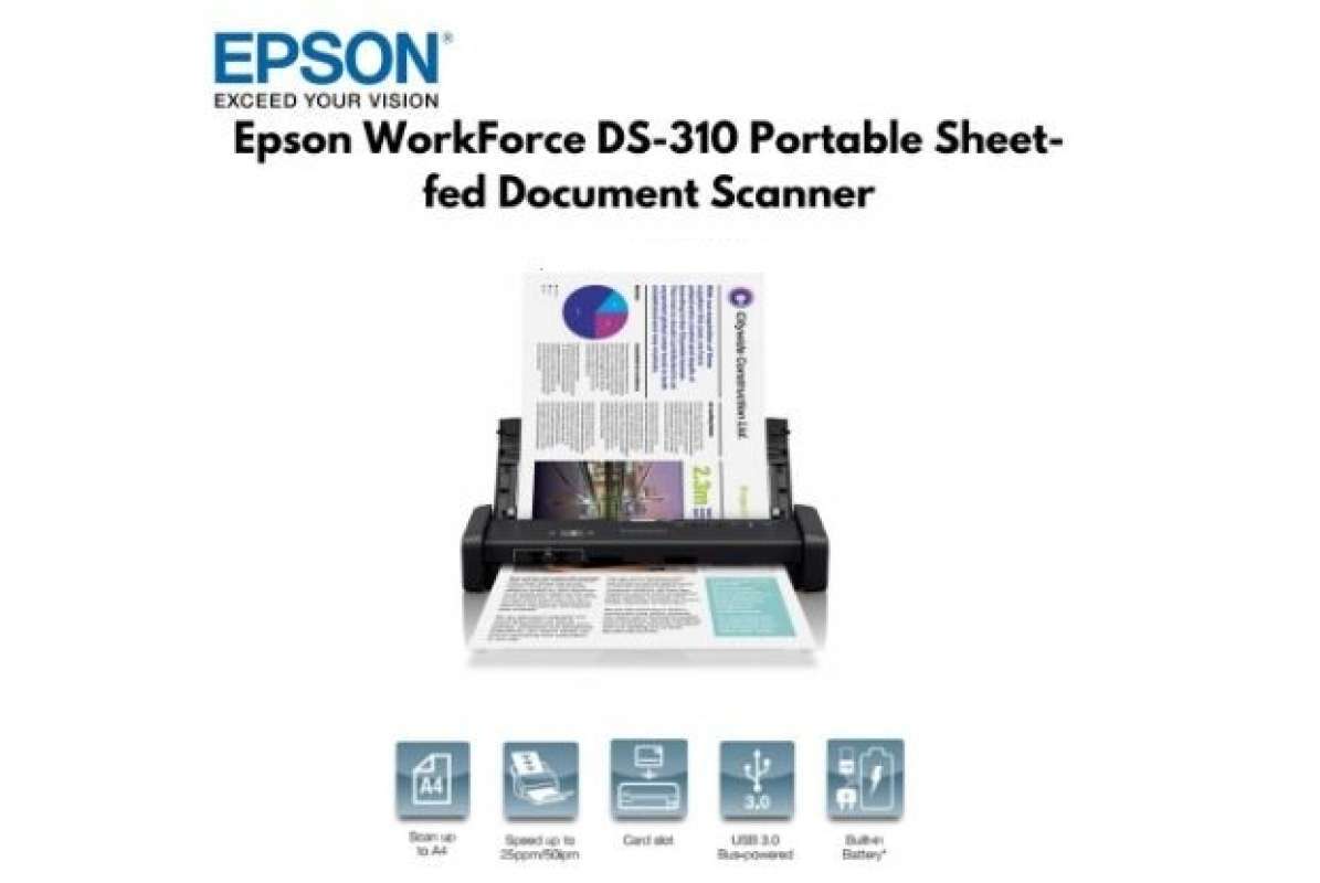 Promo Scanner Ds-310 Portable Sheet-fed Document Scanner Ds310 Diskon ...