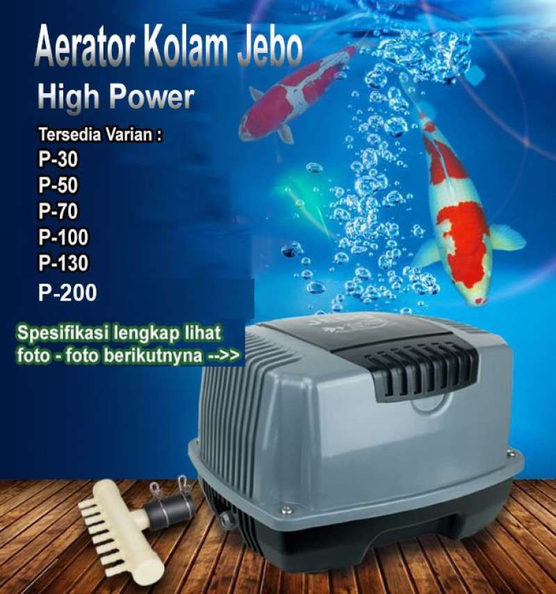 Jual Jebo P30 - P130 Aerator Pompa Udara Kolam Ikan Koi Hiblow High ...