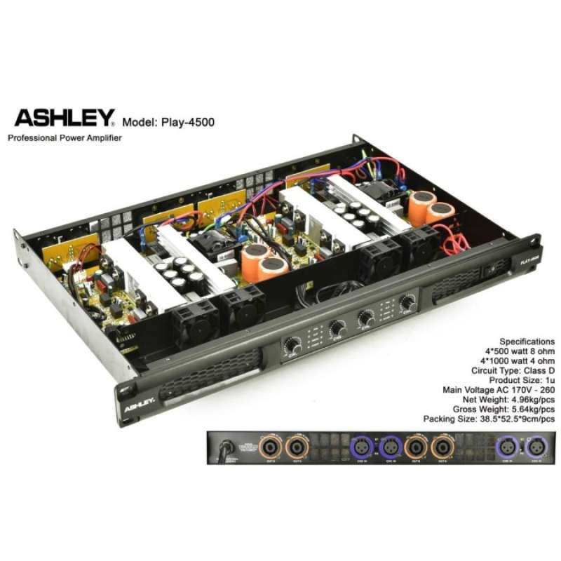 Promo Power Ashley Play 4500 Original Amplifier 4 Channel Class D ...