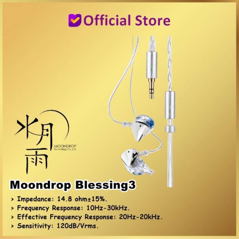 Promo Moondrop Blessing3 Blessing 3 2dd + 4ba Hybrid Iem In-ear Monitors Diskon 23% Di Seller ...