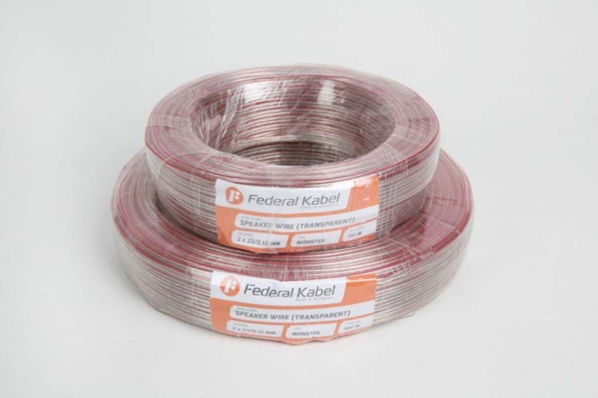 Promo Federal Kabel Speaker (silver Shadow) 2x23/0.12mm 100m Diskon 23% ...
