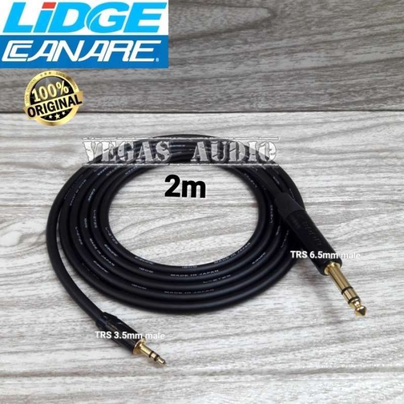 Promo Kabel Canare Jack Lidge Trs 6.5mm Male To Trs 3.5mm Male Original 2m Diskon 23% Di Seller ...