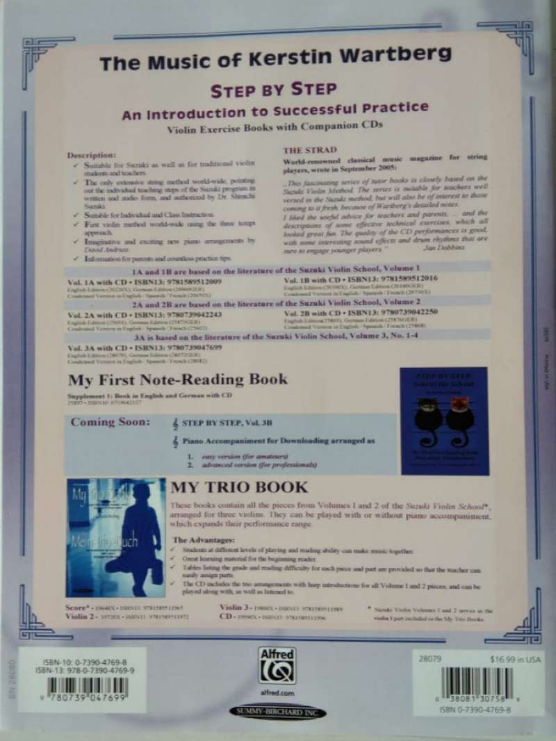 Promo Buku Violin/biola Step By Step 3a By Kerstin Wartberg Diskon 23% ...