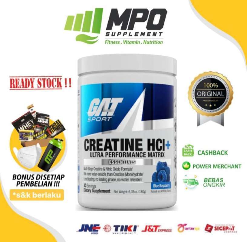 Promo Gat Sport Creatine Hcl+ 30serving Gat Creatine Hcl Muscle Growth ...