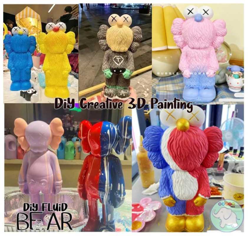 Promo Diy Painting Brickbear Sesame Street Kaws Mainan Cat Kreatif Anak ...