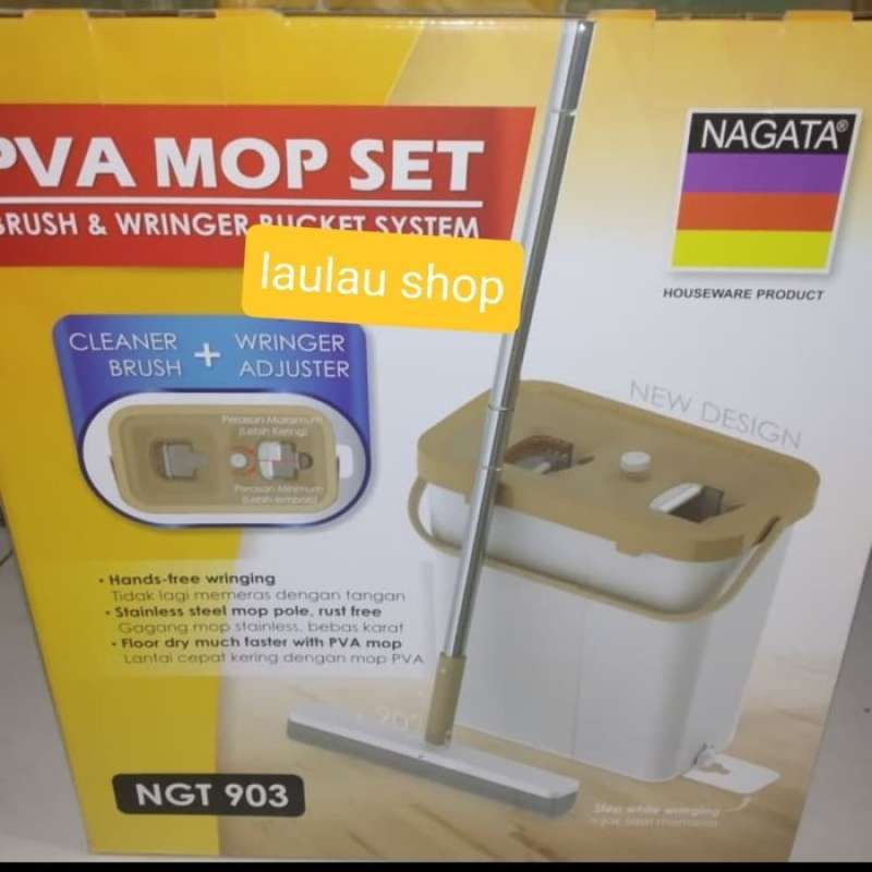 Promo Ember Pel Pva Nagata 903 Gagang Stainless Stell / Pva Kanebo Mop ...