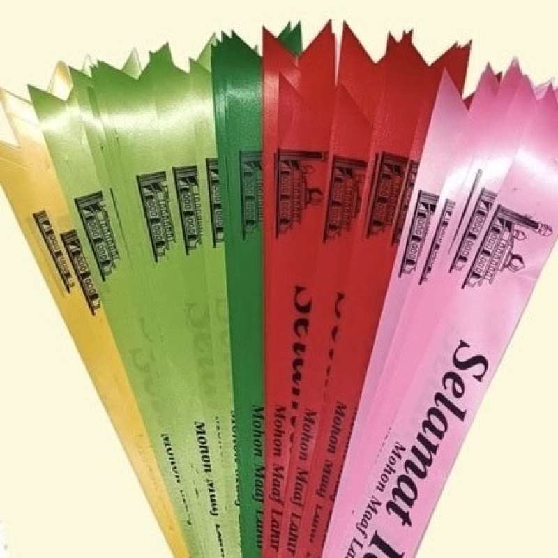 Jual Pita Parcel Lebaran Idul Fitri 50x6 Cm / Label Parsel Sablon Isi ...