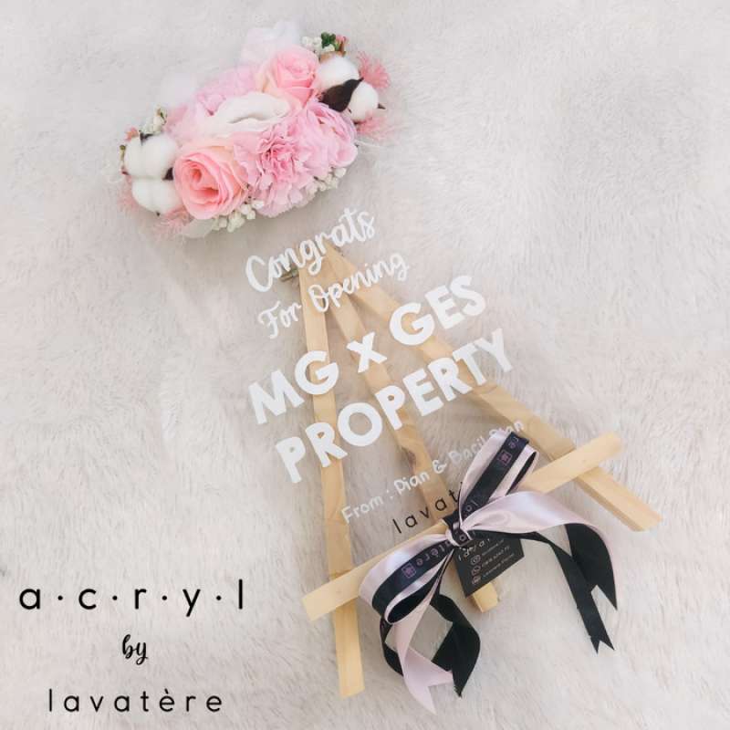 Jual Lavatere - Standing Acrylic Flower Sign Signage Bunga Papan ...