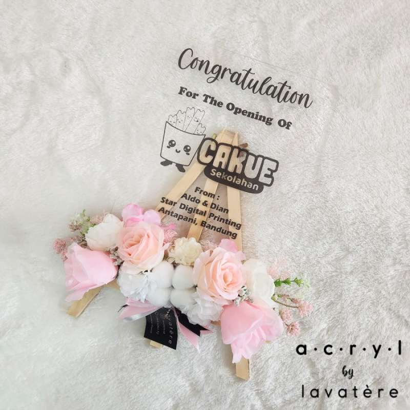 Jual Lavatere - Standing Acrylic Flower Sign Signage Bunga Papan ...