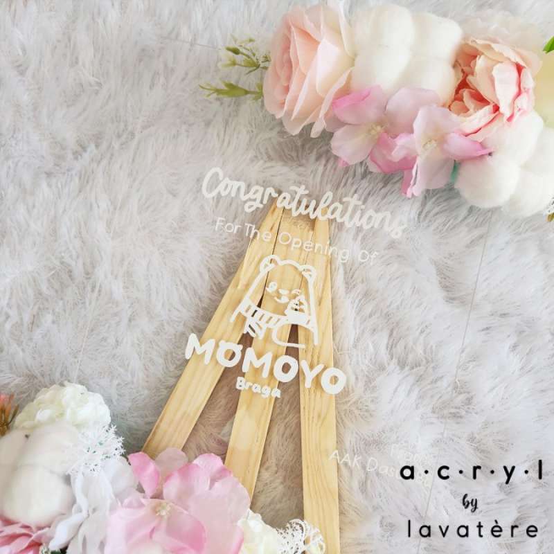 Jual Lavatere - Standing Acrylic Flower Sign Signage Bunga Papan ...