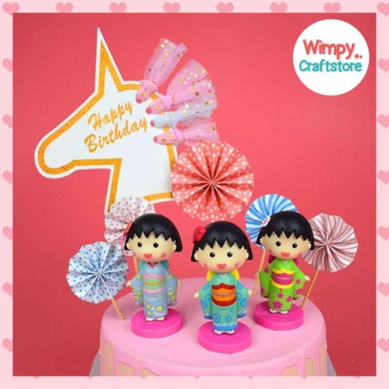 Jual Miniature Figure Chibi Maruko Chan Hiasan Kue Cake Topper Pajangan ...
