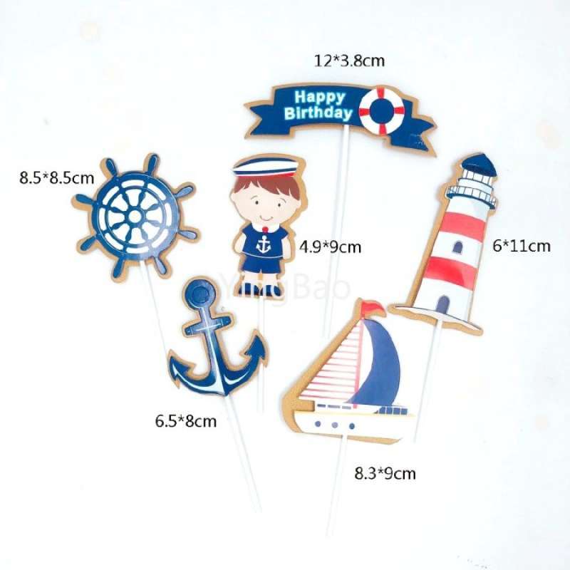 Jual Topper Cake Sailor Boat / Pirate / Sail Boat / Sailor Man ...