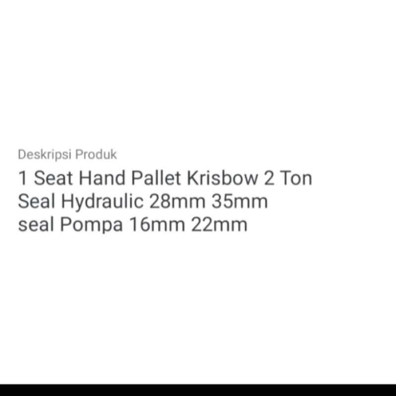 Jual Seal Hand Pallet Krisbow 2 Ton Hydraulic Hand Lift Krisbow Di ...