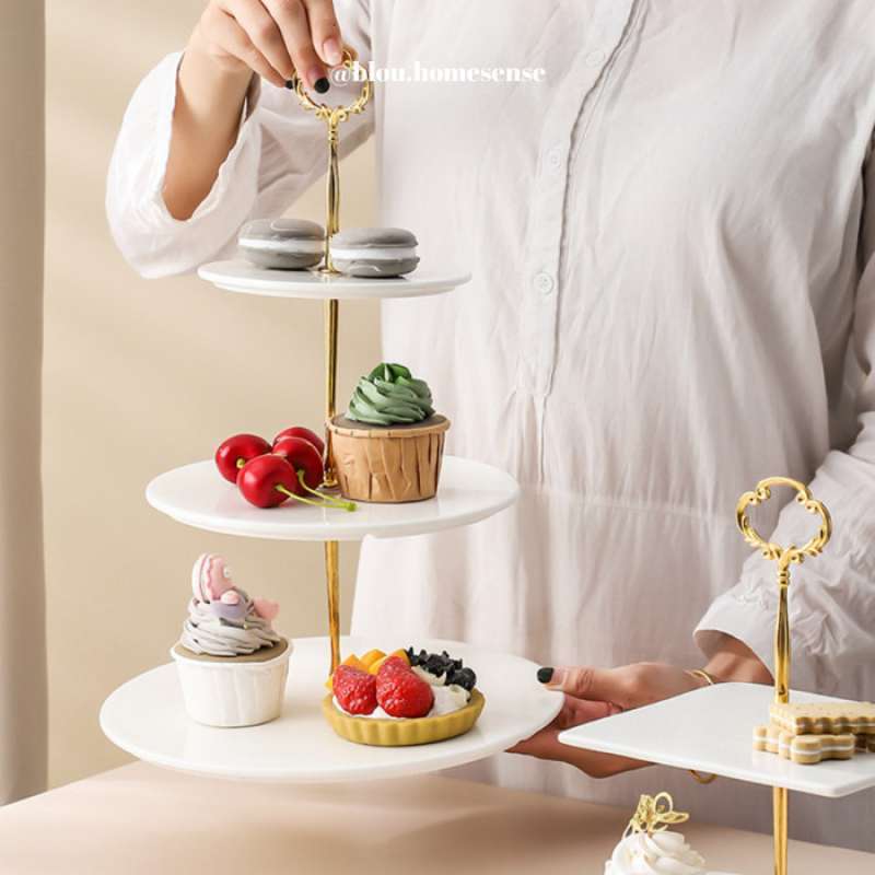 Jual Wadah Kue Tingkat Piring Kue Susun High Tea Afternoon Tea Di Seller Raindrop - Cengkareng ...