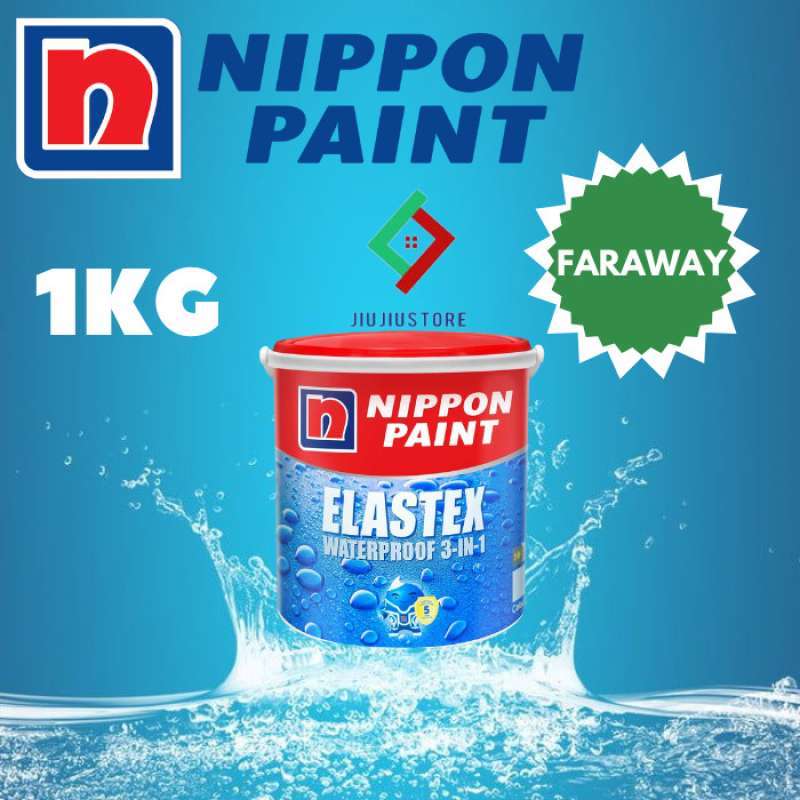 Jual Nippon Paint Elastex 1kg Elastex Waterproof 3 In 1 1kg Cat Anti Bocor - Light Grey Di ...